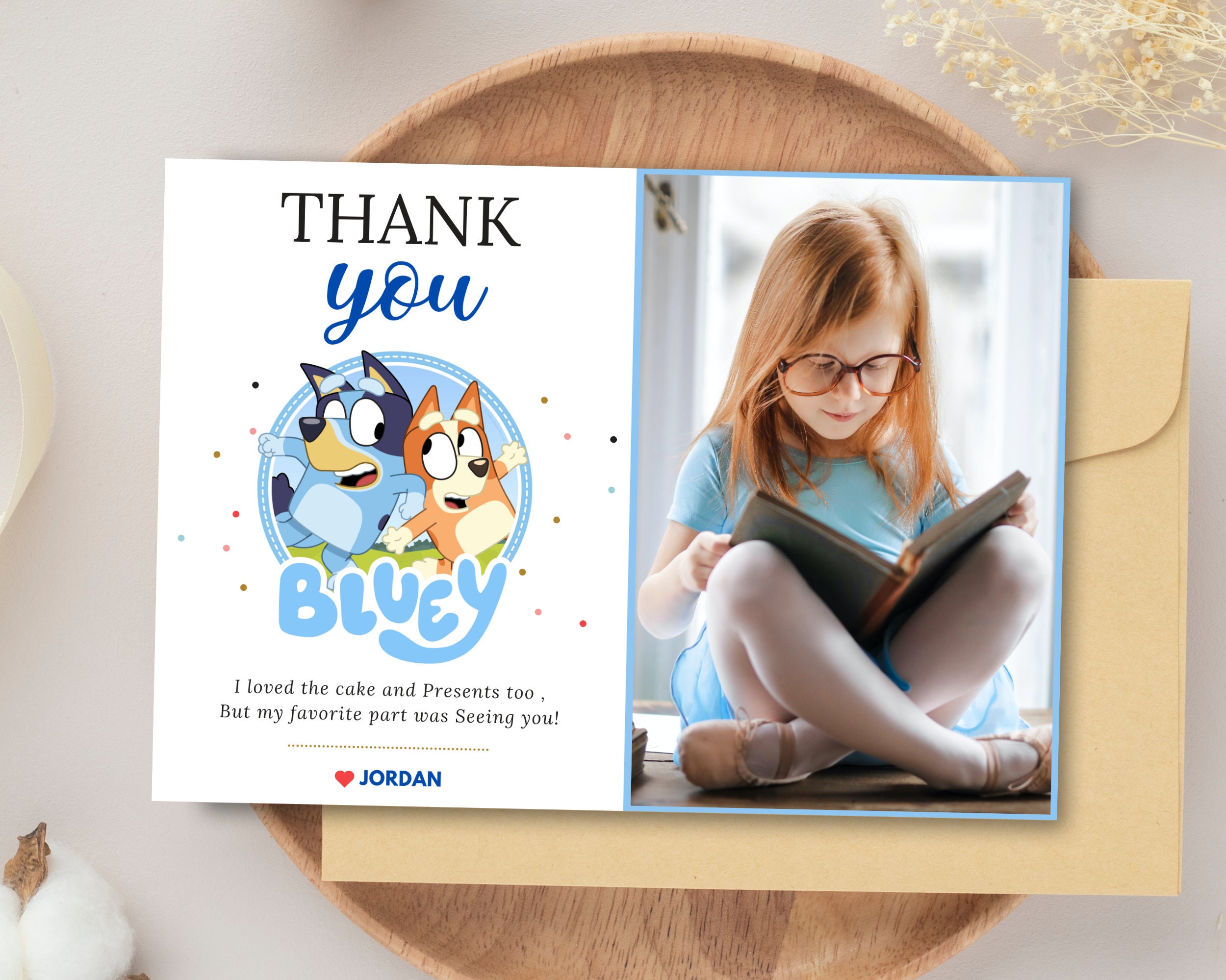 Blue Dog Thank You Cards Cute Cartoon Appreciation Notes Blue Inspired ...