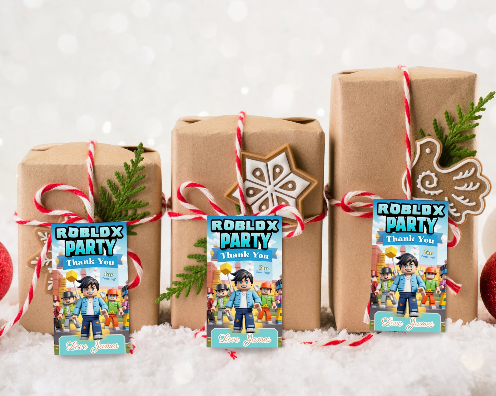 Roblox Birthday Tag Printable Roblox Thank You Tag Template Printed ...