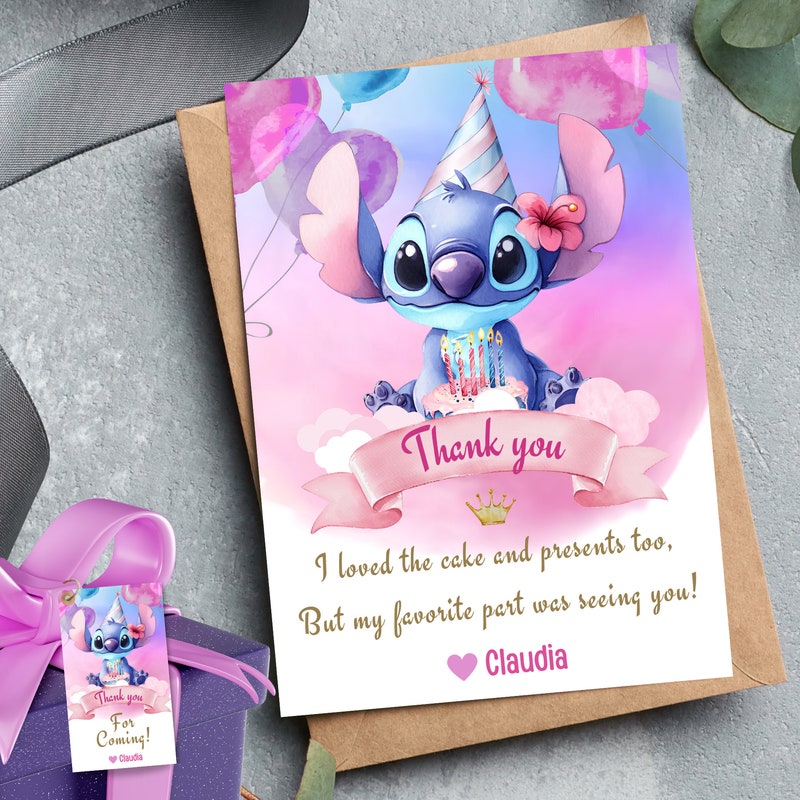 Printable Stitch Birthday Cards - Etsy