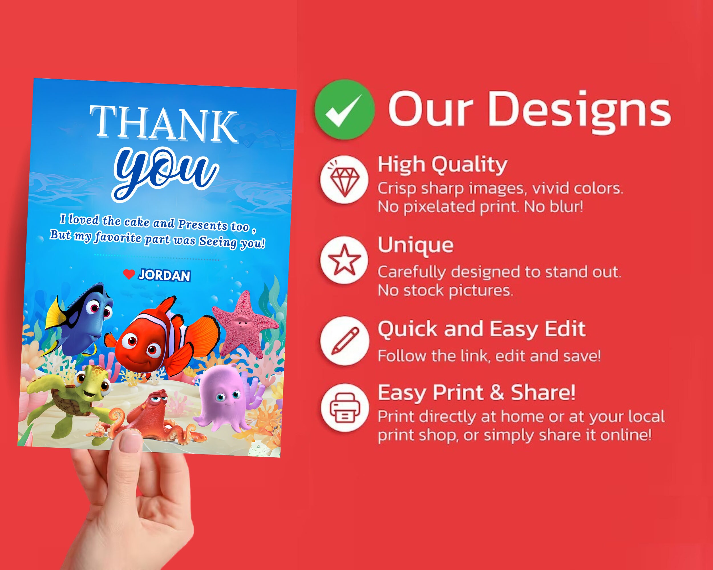 Finding Nemo Birthday Welcome Sign, Finding Dory Welcome Card Finding ...