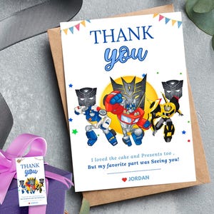 Transformers Birthday Tag Printable Transformers Optimus Prime Thank ...