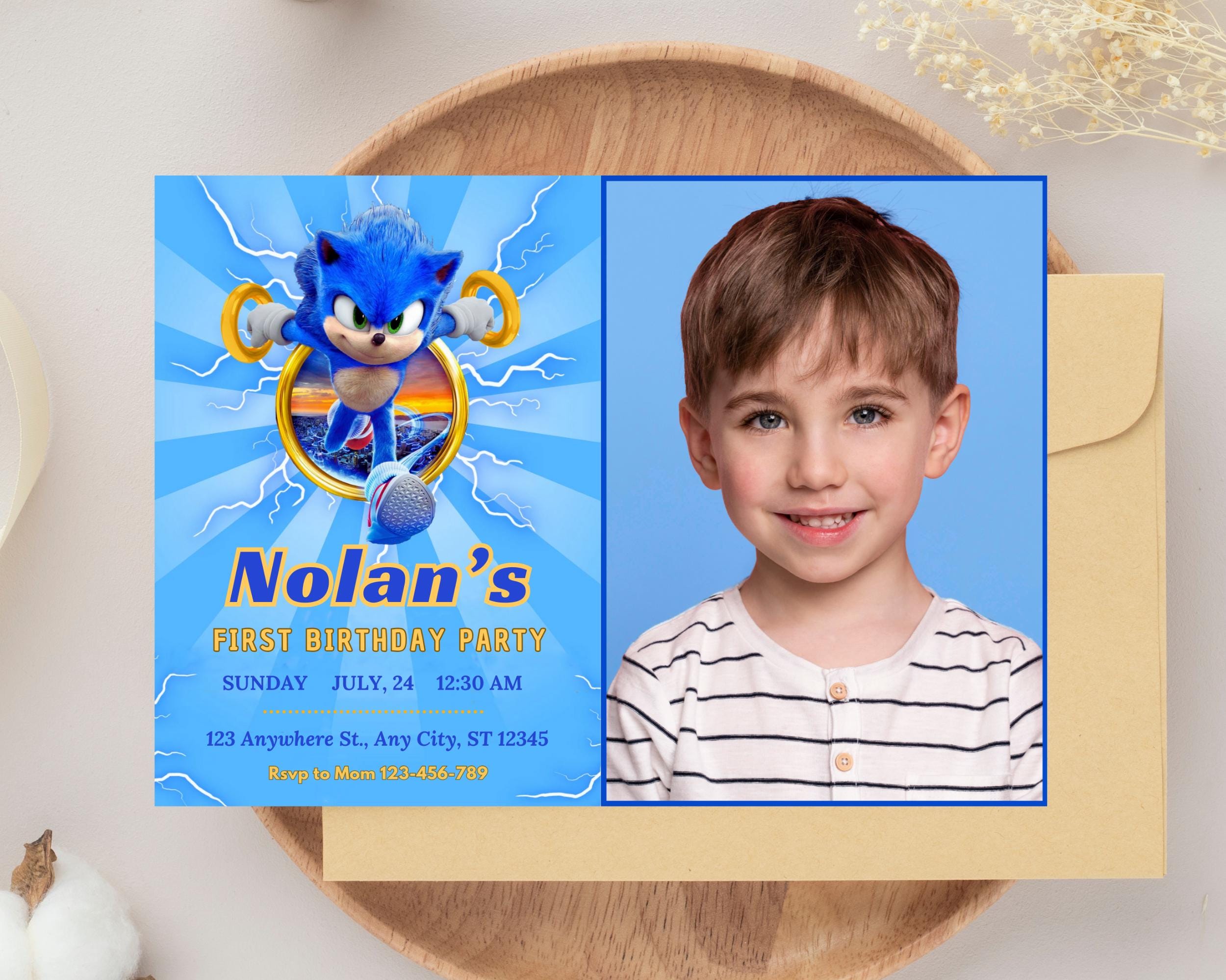 Sonic Welcome Birthday Card Instant Download Sonic the Hedgehog Welcome ...