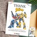 Transformers Birthday Tag Printable Transformers Thank You Tag Template ...