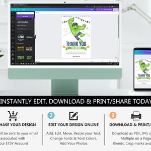 The Incredible Hulk Thank You Cards Superhero Gratitude Notes for Kids ...