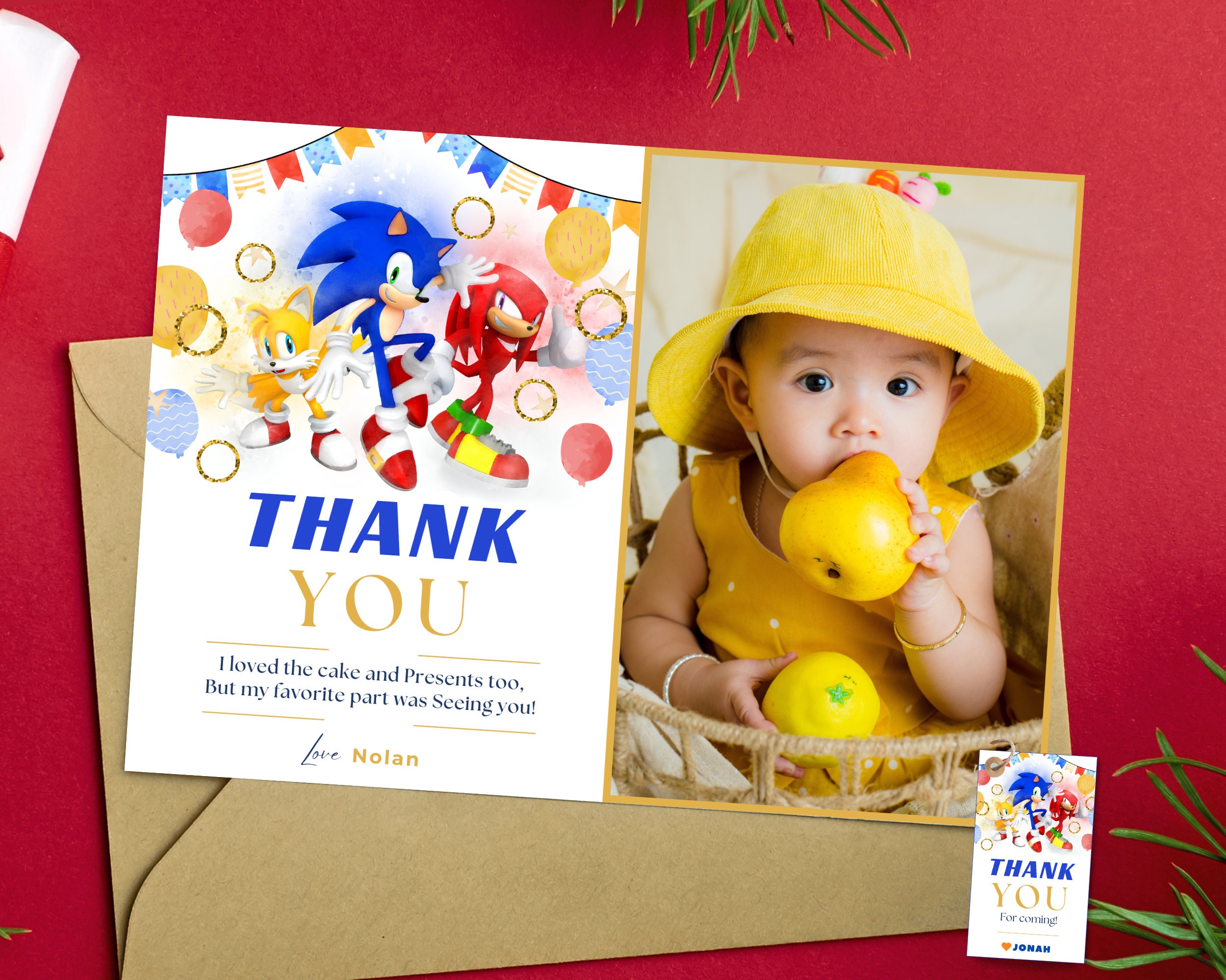Sonic the Hedgehog Thank You Photo Sonic Thank You Image Sonic Inspired ...
