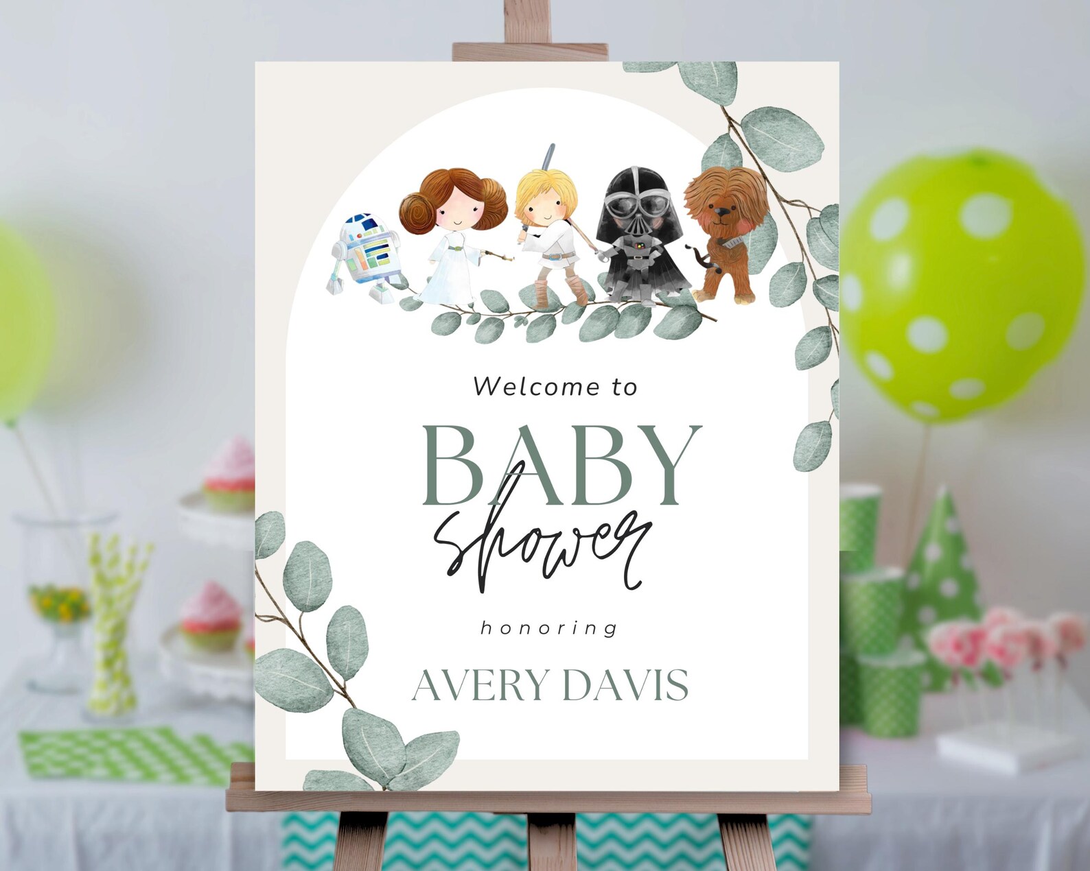 Star Wars Baby Shower Welcome Sign Star Wars Party Banner Star Wars ...