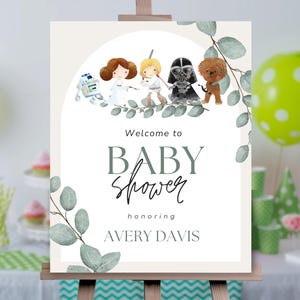 Star Wars Baby Shower Welcome Sign Star Wars Party Banner Star Wars ...