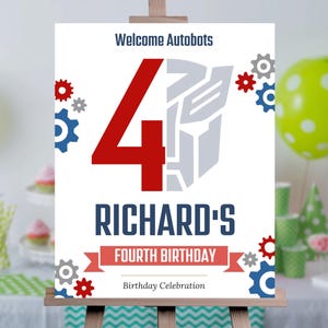 Optimus Prime Transformers Welcome Sign for Birthday Party Transformers ...