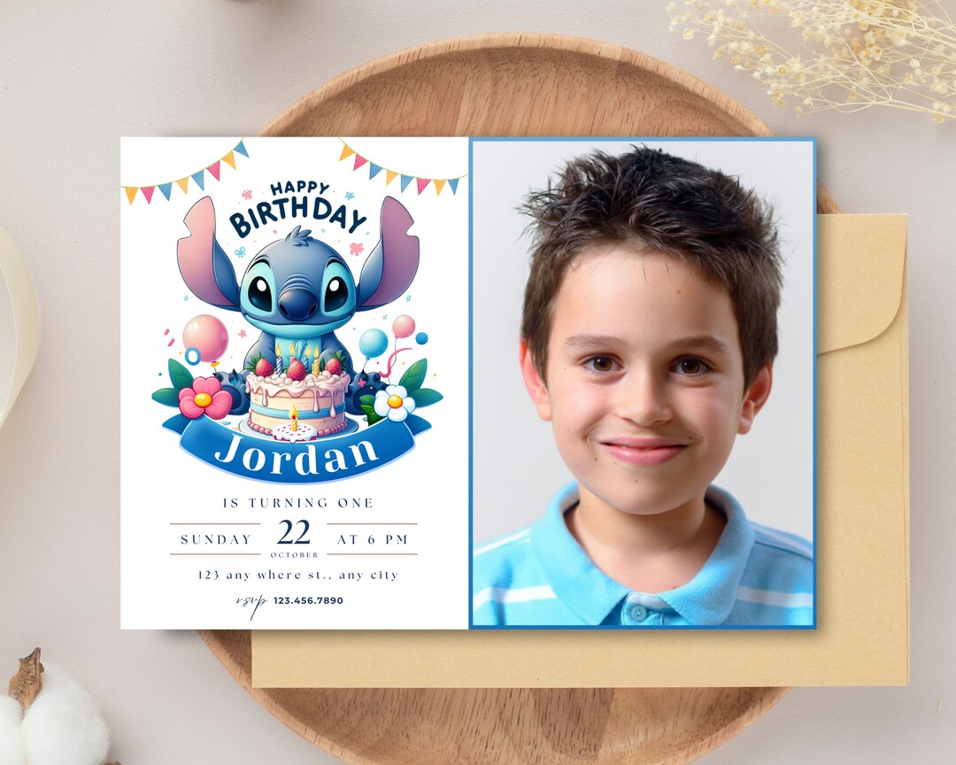 Lilo & Stitch Inspired Photo Display Stitch Birthday Picture Custom ...