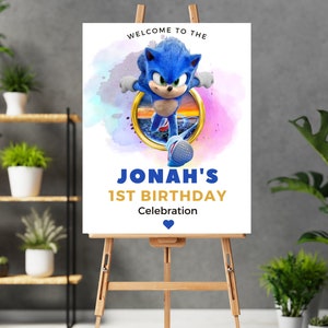 Sonic Welcome Birthday Card Instant Download Sonic the Hedgehog Welcome ...