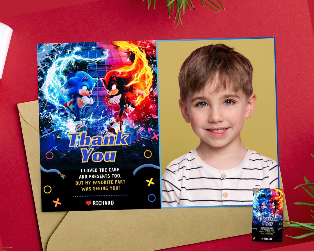 Sonic the Hedgehog Thank You Photo Sonic Thank You Image Sonic Inspired ...