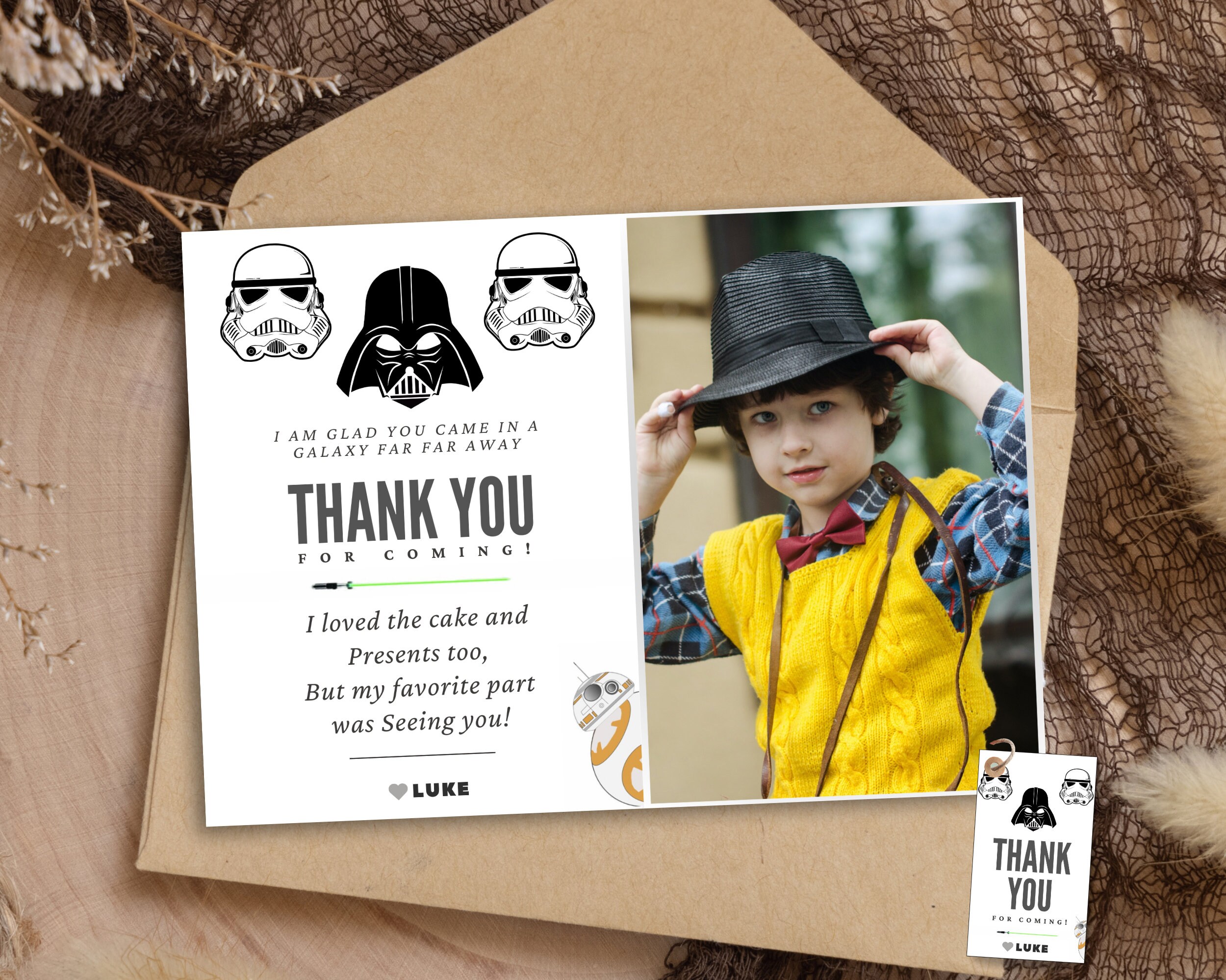 Star Wars Thank You Tags Star Wars Inspired Appreciation Notes Sci-fi ...