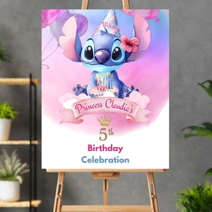 Stitch Birthday Party Thank You Cards Handcrafted Lilo & Stitch Themed ...