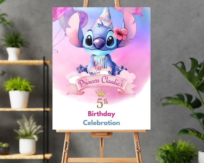 Stitch Birthday Party Thank You Cards Handcrafted Lilo & Stitch Themed ...