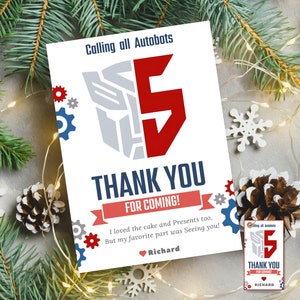 Transformers Thank You Cards Printable Transformer Thank You Notes ...