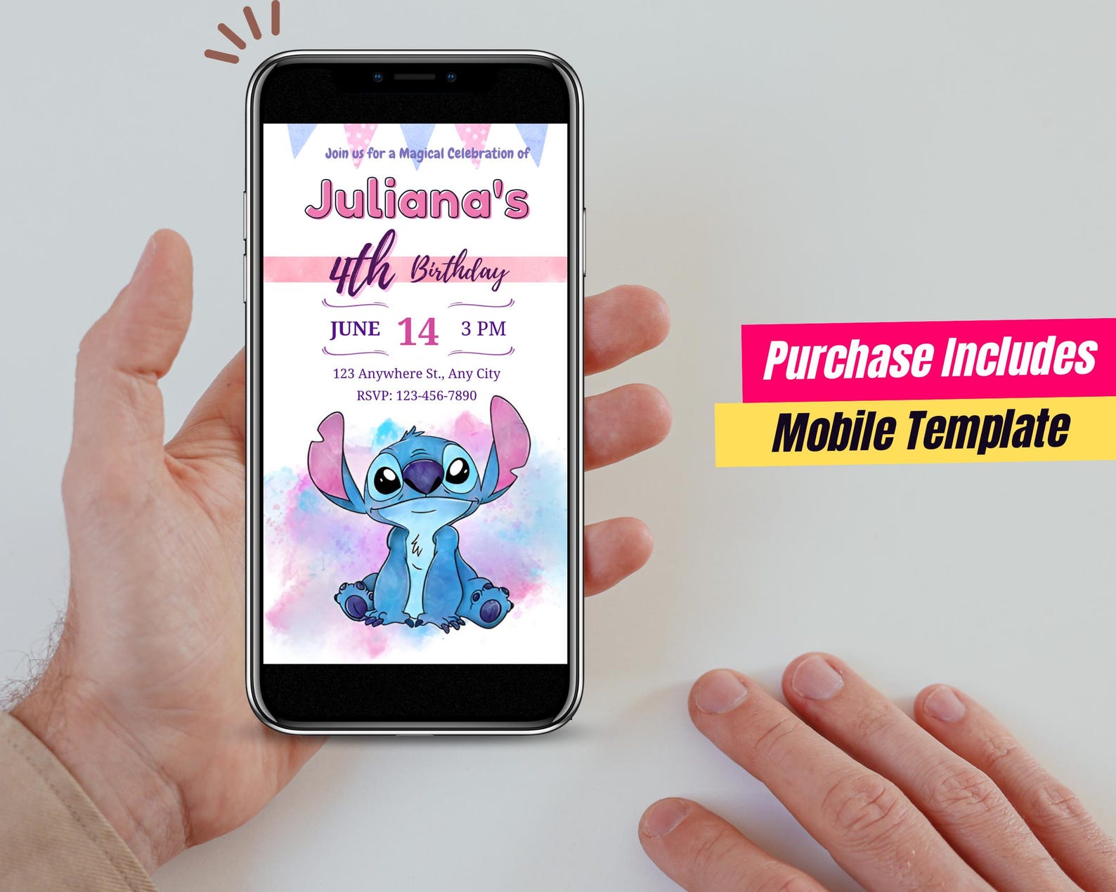 Lilo & Stitch Birthday Card Stitch Birthday Party Lilo Stitch Birthday ...