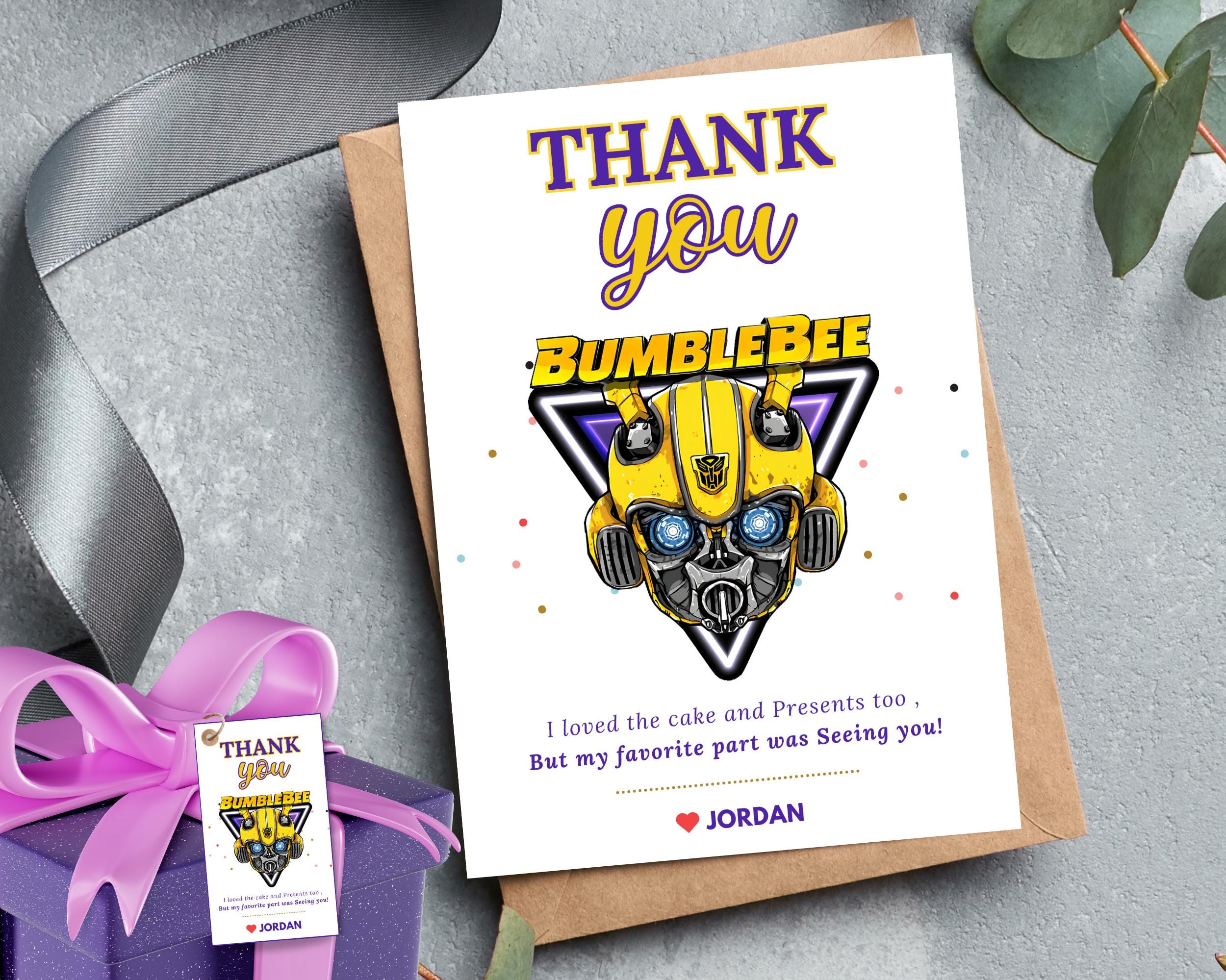Transformers Bumblebee Thank You Card Bumble Bee Transformers Thank You ...
