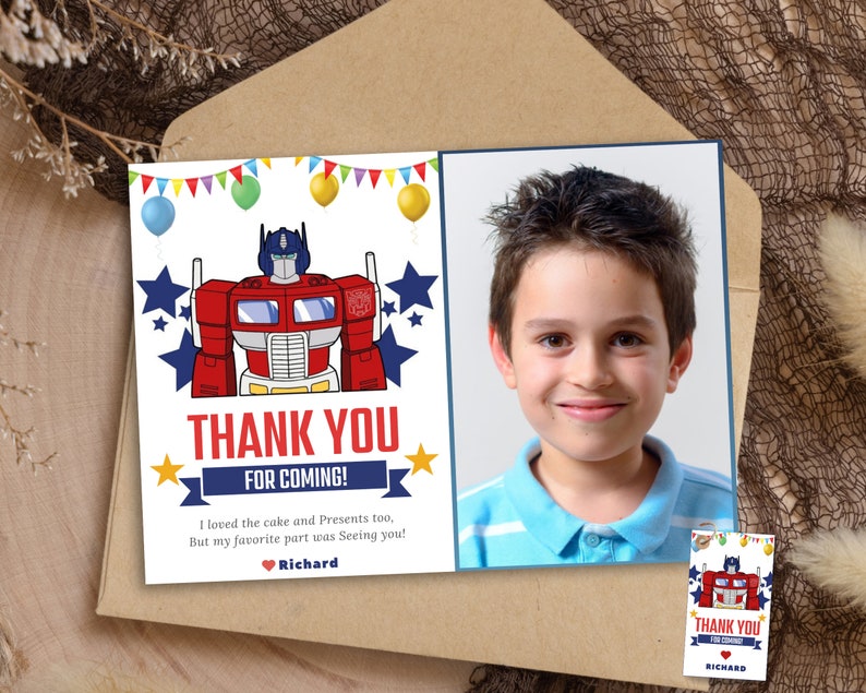 Transformers Optimus Prime Thank You Tag Transformers Gift Tags Autobot ...