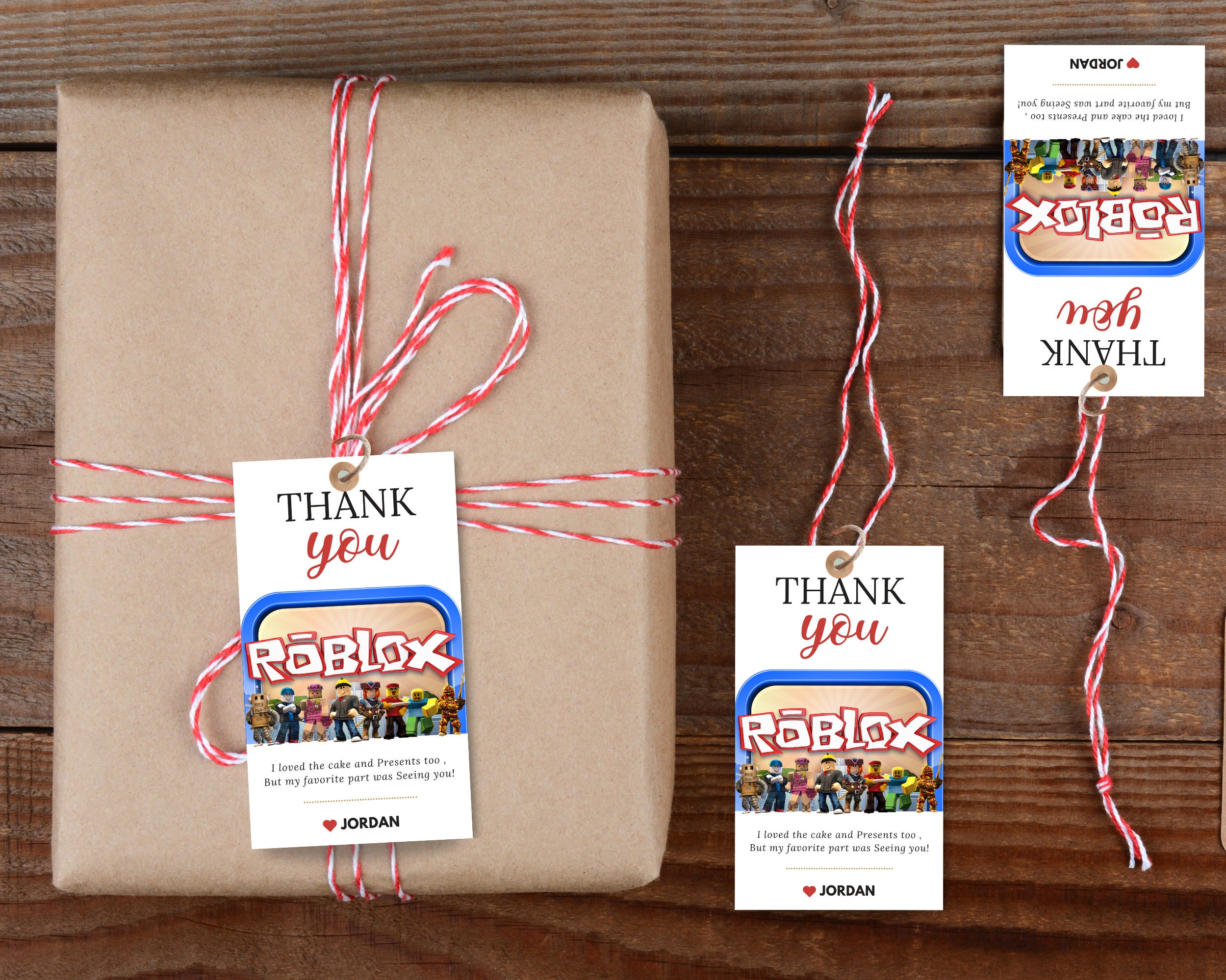Roblox Themed Gift Tags Gamer Present Labels Roblox Gift Tags Ideal for ...