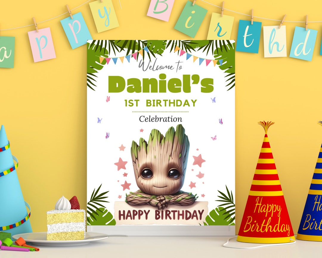 Groot Welcome Sign Baby Groot Welcome Plaque Cute Marvel Inspired ...