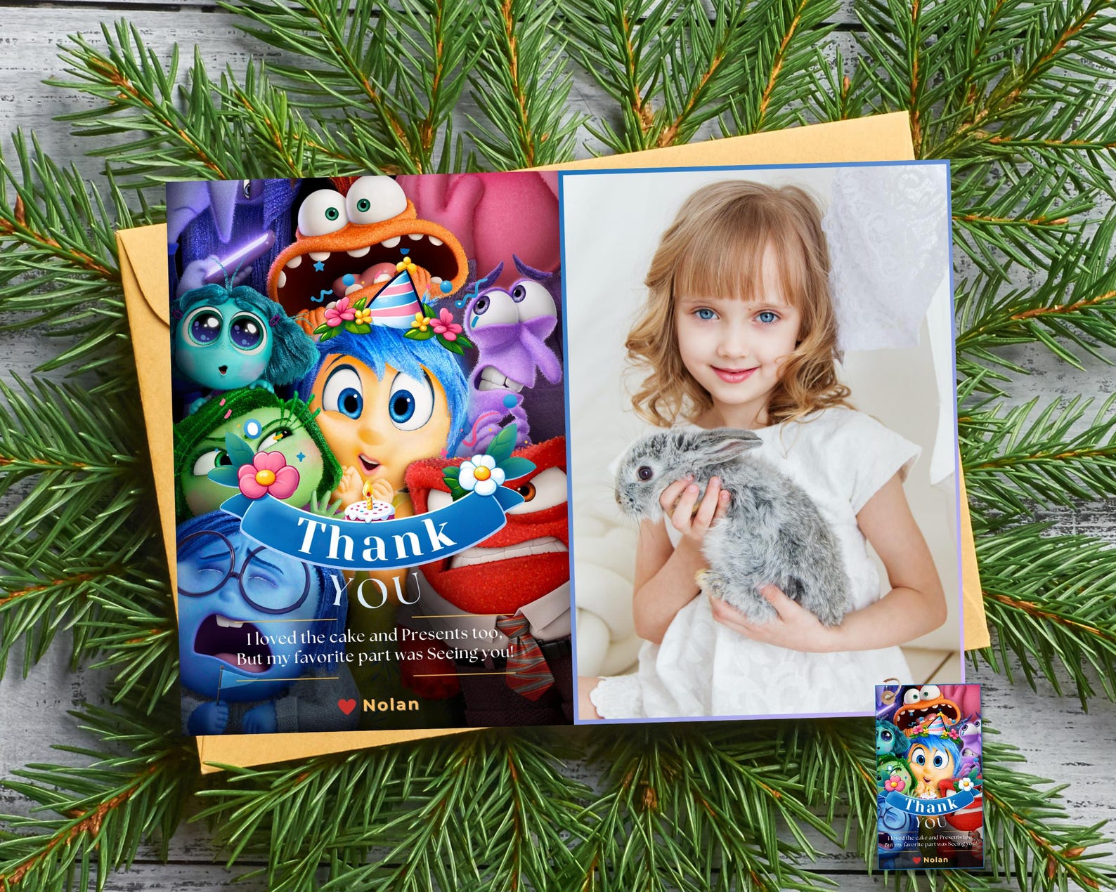 Buy Editable Inside Out Thank You Card Inside Out 2 Thank You Birthday ...