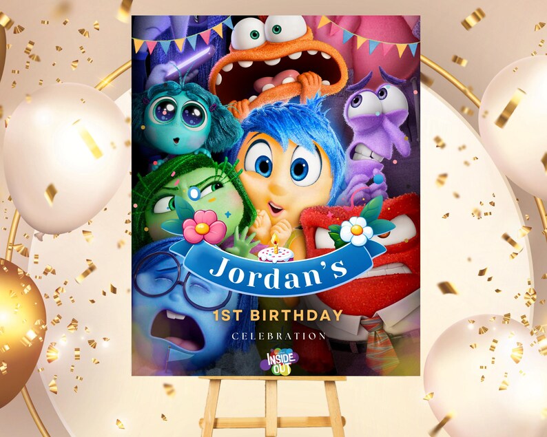 Inside Out Welcome Sign Inside Out 2 Birthday Welcome Inside Out Party ...