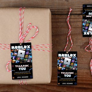 Roblox Themed Gift Tags Gamer Present Labels Roblox Gift Tags Ideal for ...