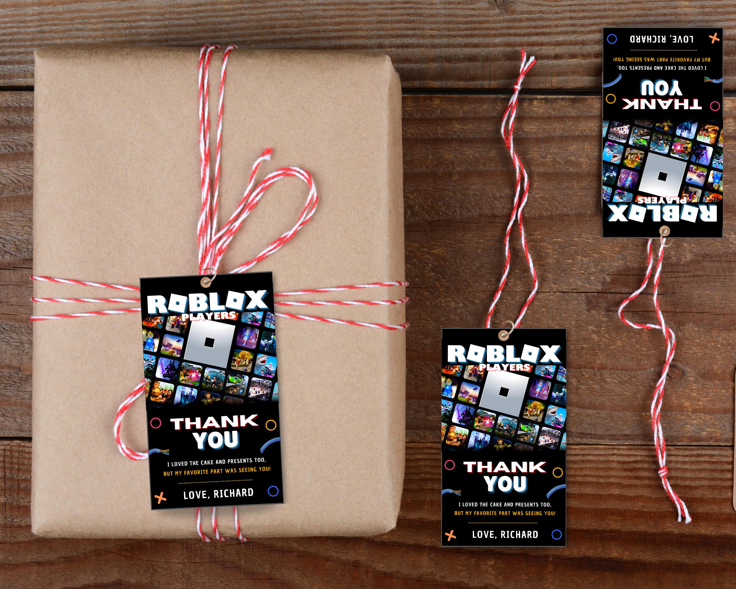 Roblox Themed Gift Tags Gamer Present Labels Roblox Gift Tags Ideal for ...