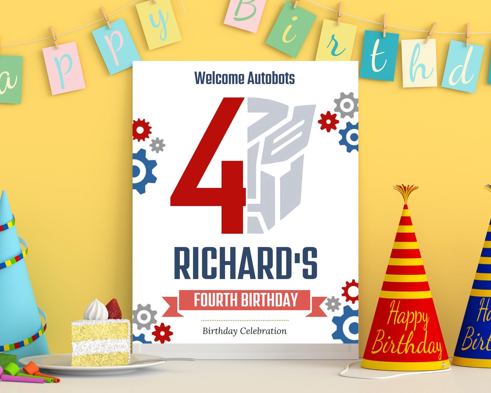 Optimus Prime Transformers Welcome Sign for Birthday Party Transformers ...