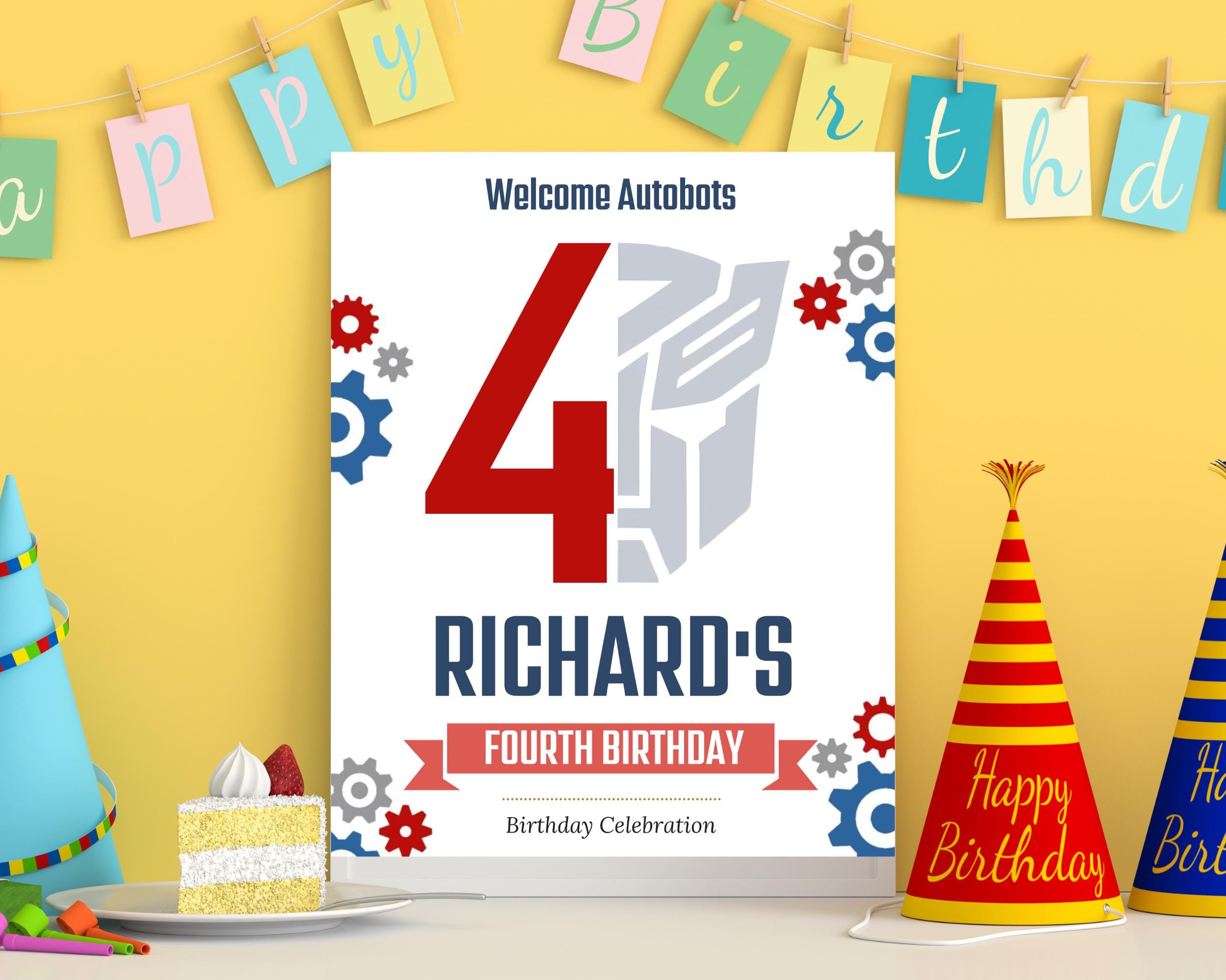 Optimus Prime Transformers Welcome Sign for Birthday Party Transformers ...