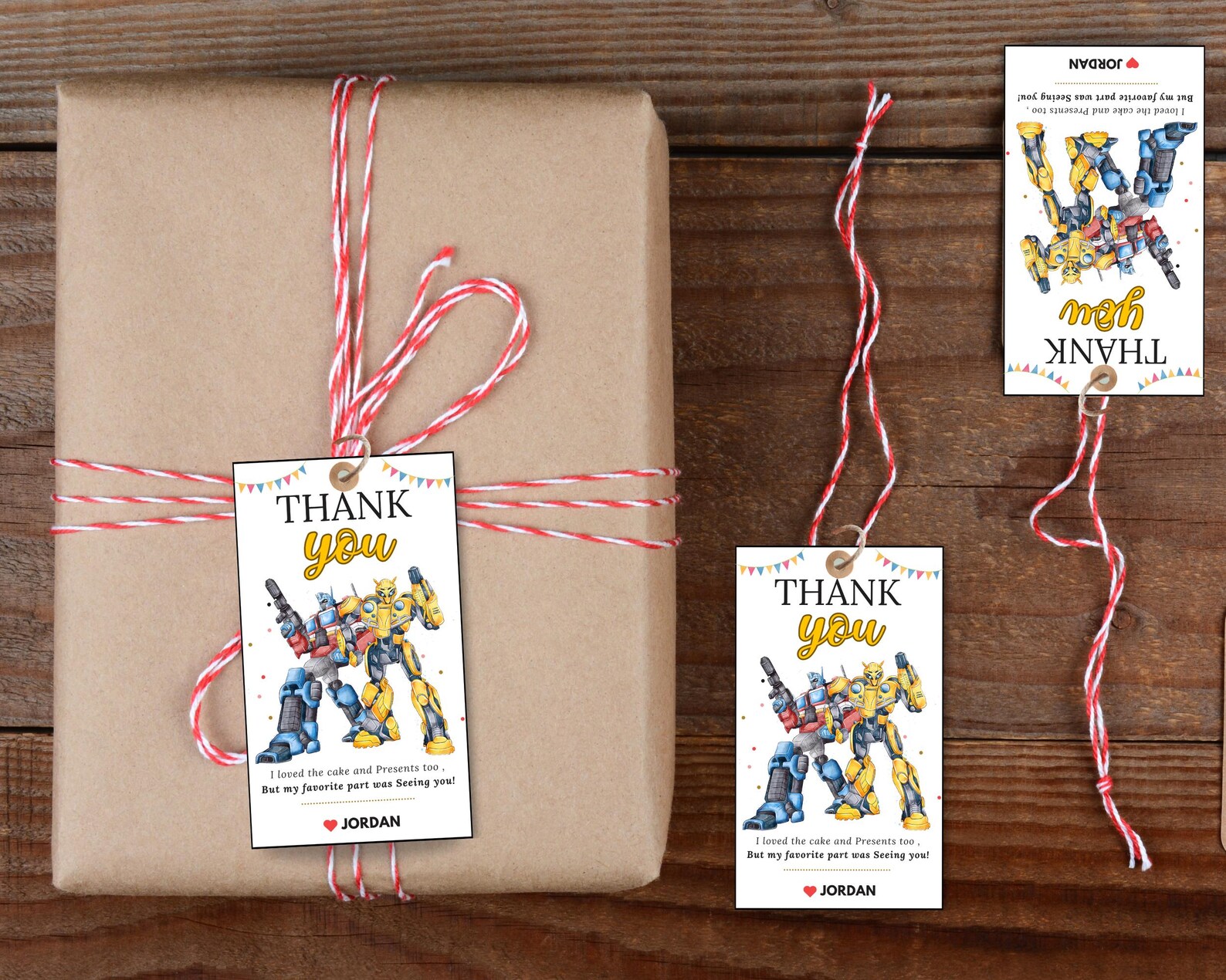 Transformers Birthday Tag Printable Transformers Thank You Tag Template ...