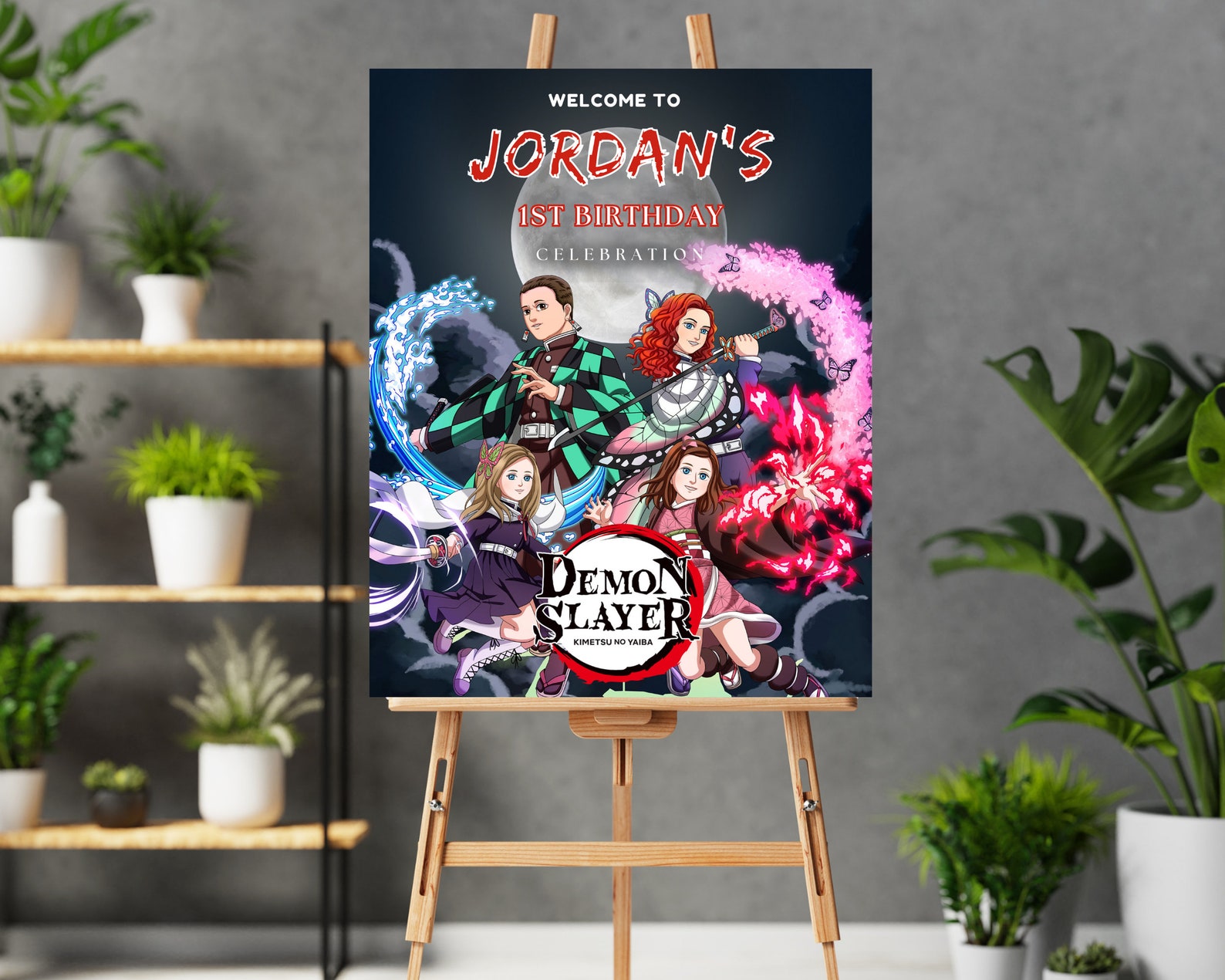 Anime Demon Slayer Welcome Sign Anime Inspired Entry Decor Welcome to ...