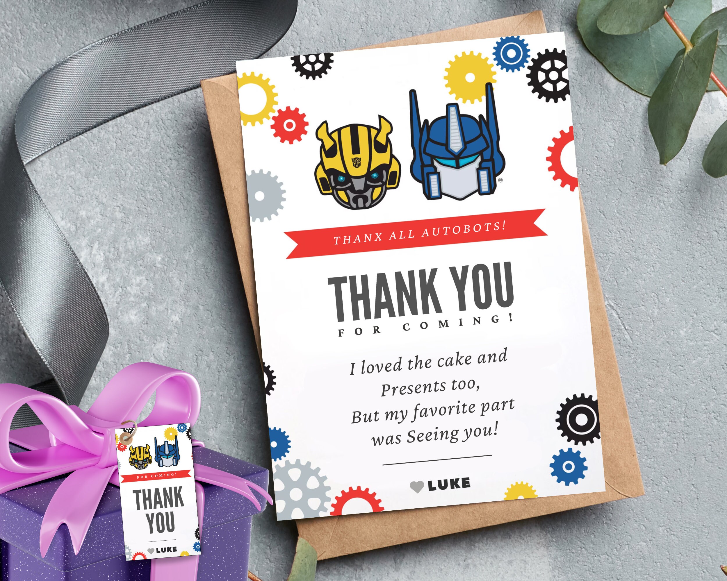 Transformers Inspired Gift Tags Autobot Decepticon Labels Transformers ...