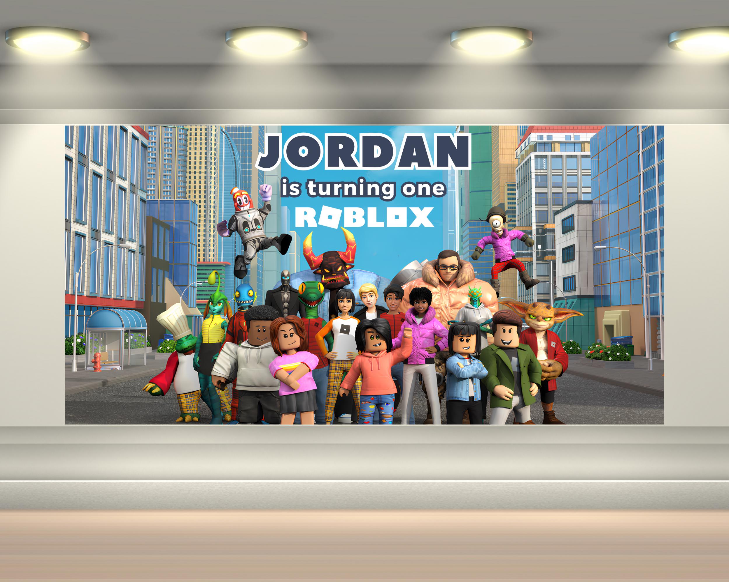 Roblox Birthday Banner Roblox Birthday Backdrop Roblox Theme, Roblox ...