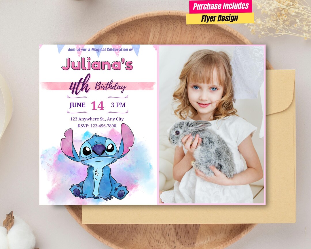 Lilo & Stitch Inspired Photo Display Stitch Birthday Picture Custom ...