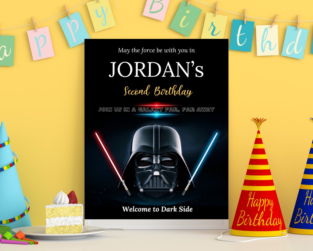 Editable Star Wars Welcome Sign Birthday Party Starwars Welcome Board ...