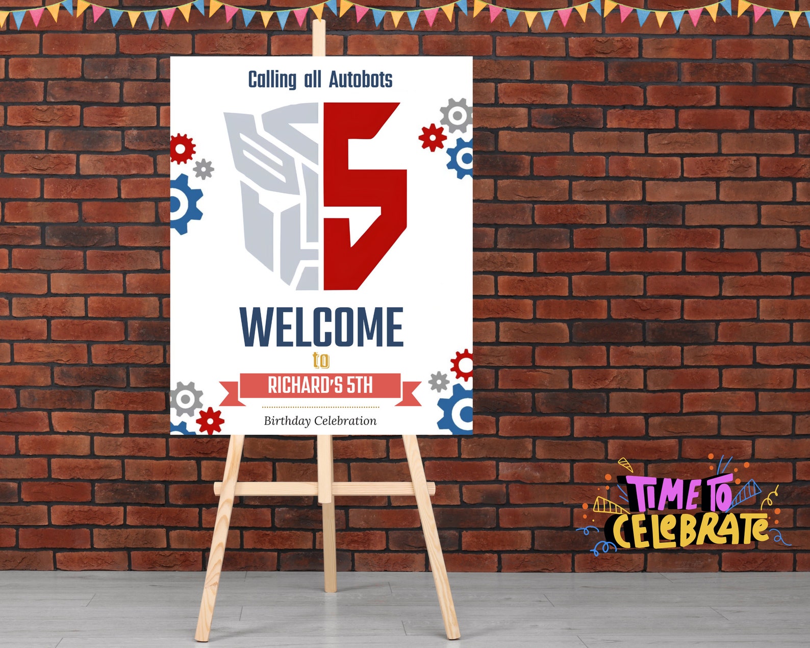 Editable Transformers Welcome Sign Birthday Party Birthday Invitations ...