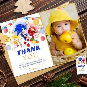 Sonic the Hedgehog Thank You Photo Sonic Thank You Image Sonic Inspired ...