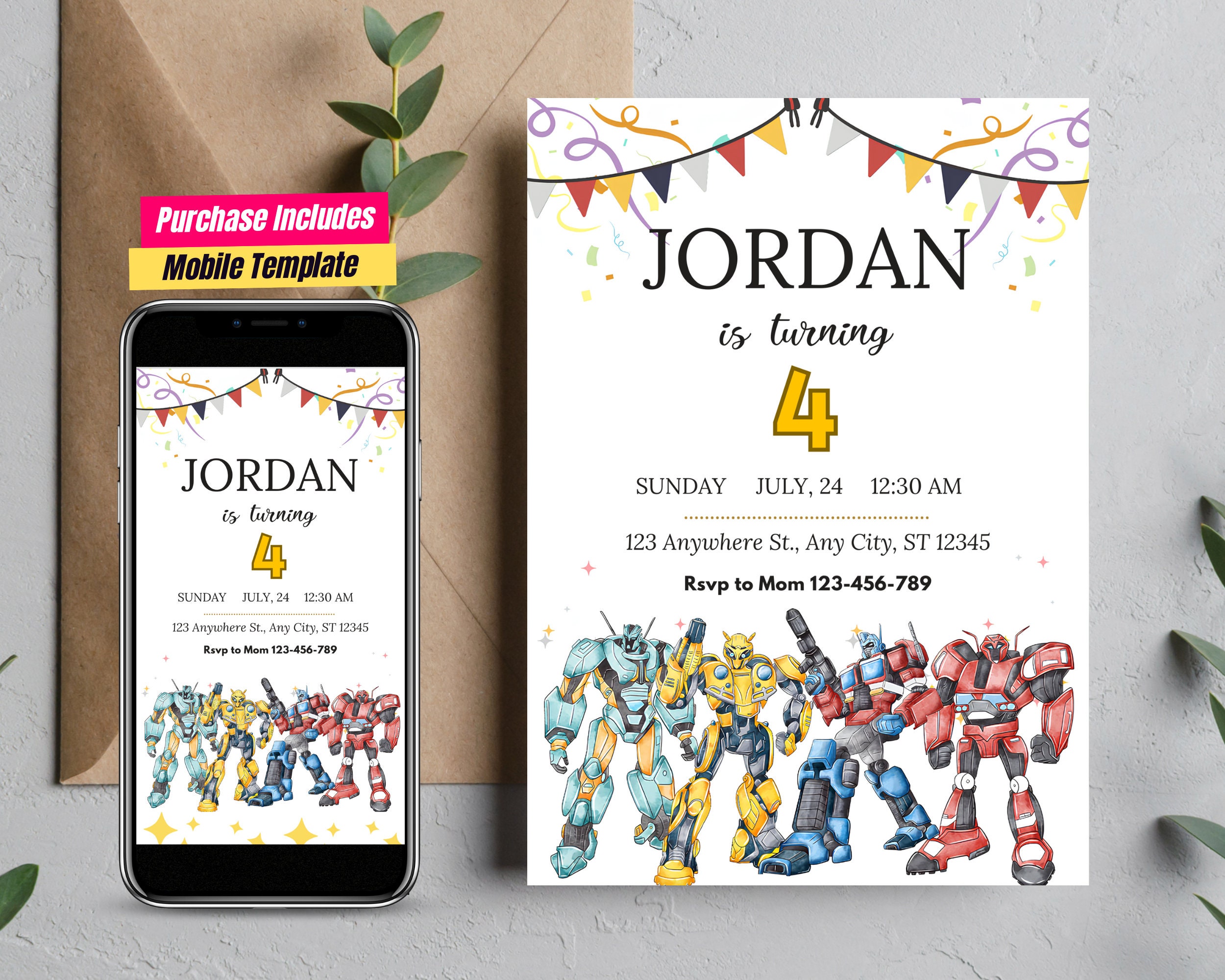 Transformers Birthday Tag Printable Transformers Thank You Tag Template ...
