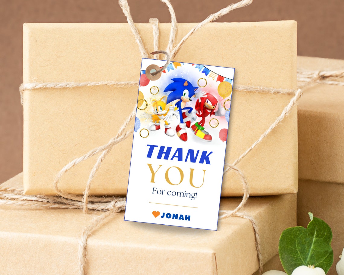 Sonic the Hedgehog Thank You Cards Sonic Thank You Cards for Birthday ...