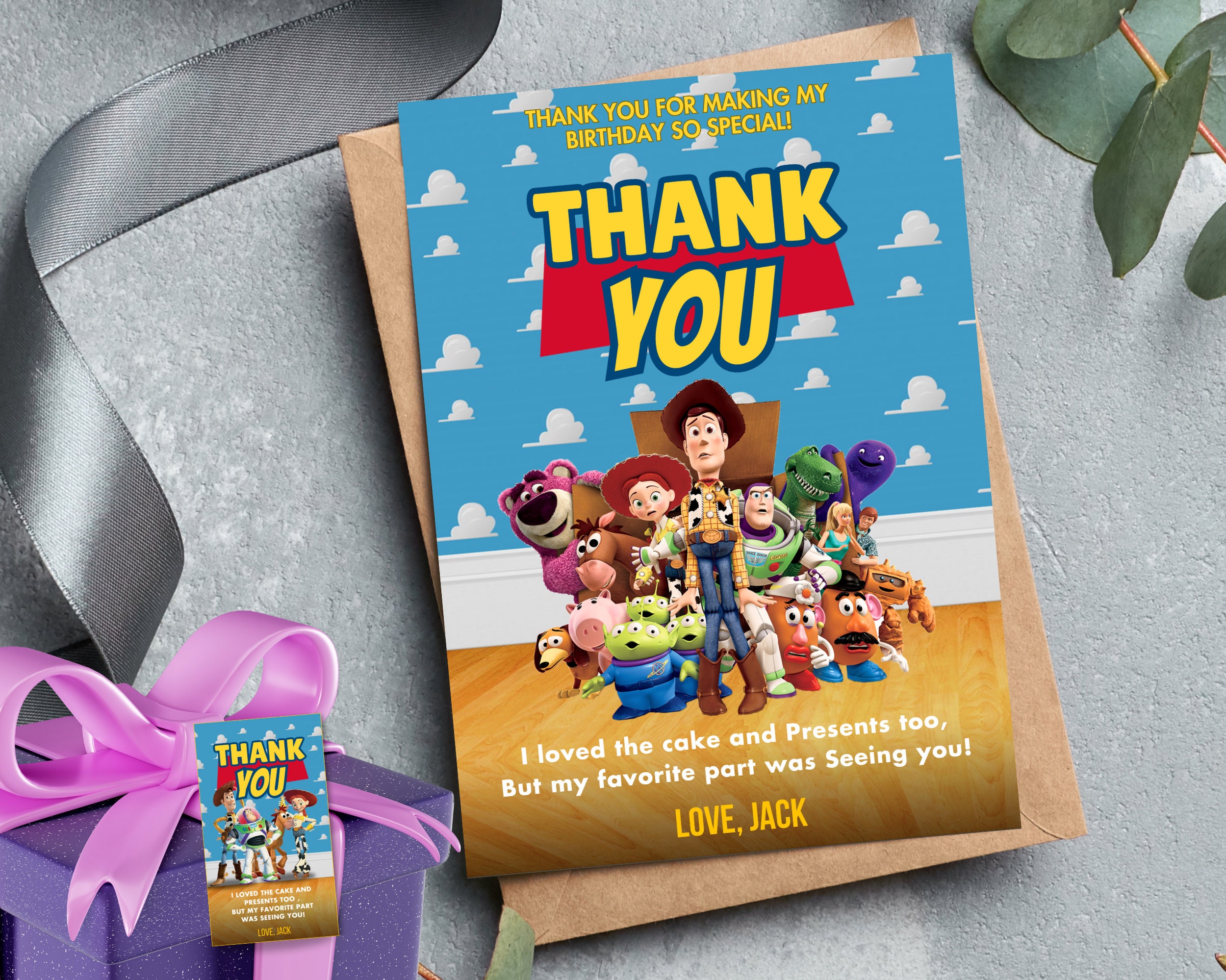 Personalized Toy Story Thank You Photo Custom Toy Story Thank You Image ...