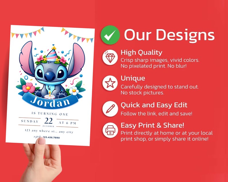 Lilo & Stitch Inspired Photo Display Stitch Birthday Picture Custom ...