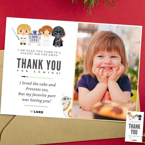 Starwars Thank You Card - Etsy