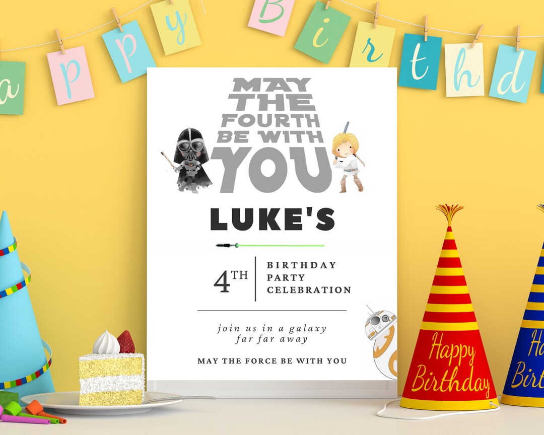 Star Wars Welcome Sign With May the Fourth Be With You Greeting Message ...