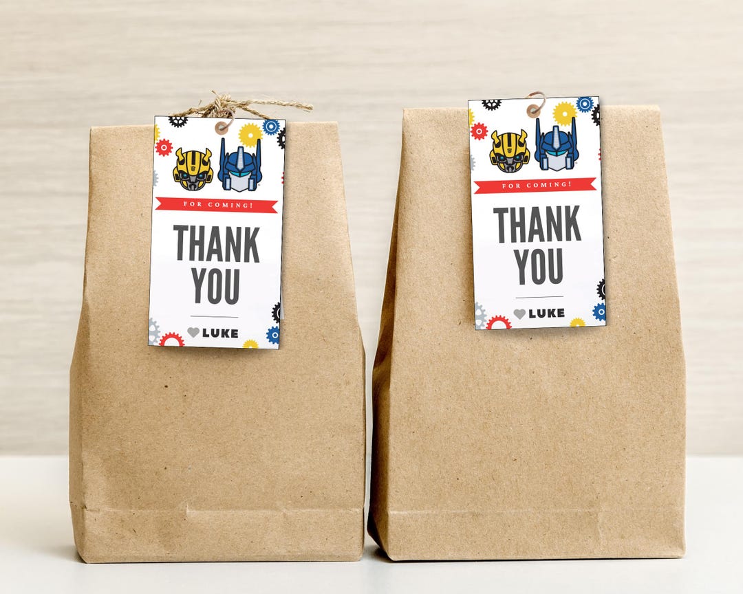 Transformers Inspired Gift Tags Autobot Decepticon Labels Transformers ...