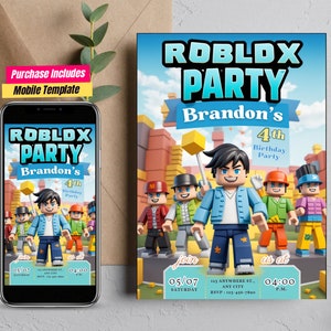 Roblox Birthday Tag Printable Roblox Thank You Tag Template Printed ...