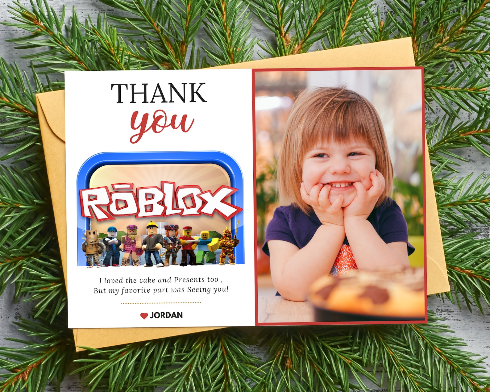 Roblox Thank You Cards Printable Gamer Appreciation Notes for Birthday ...