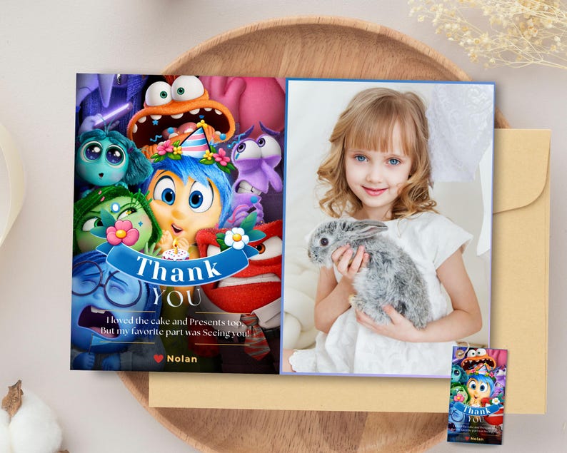 Buy Editable Inside Out Thank You Card Inside Out 2 Thank You Birthday ...