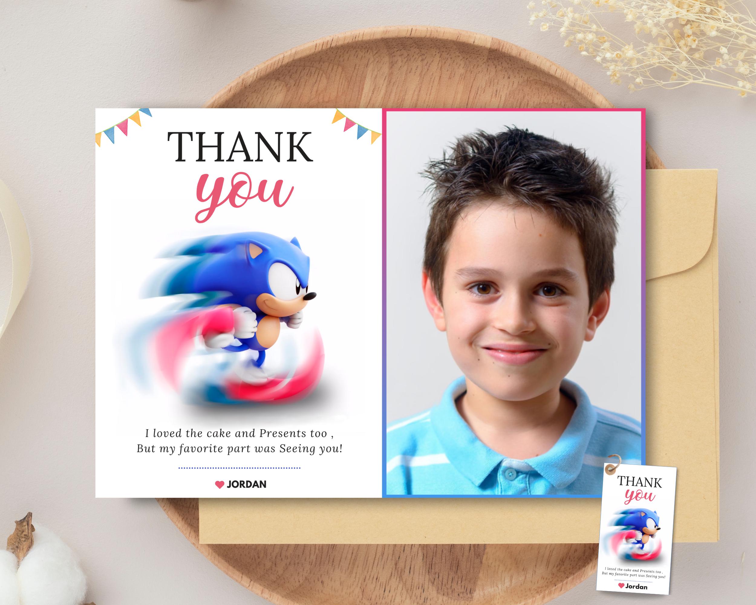 Sonic Themed Thank You Tags Sonic Inspired Thank You Tags Blue Hedgehog ...
