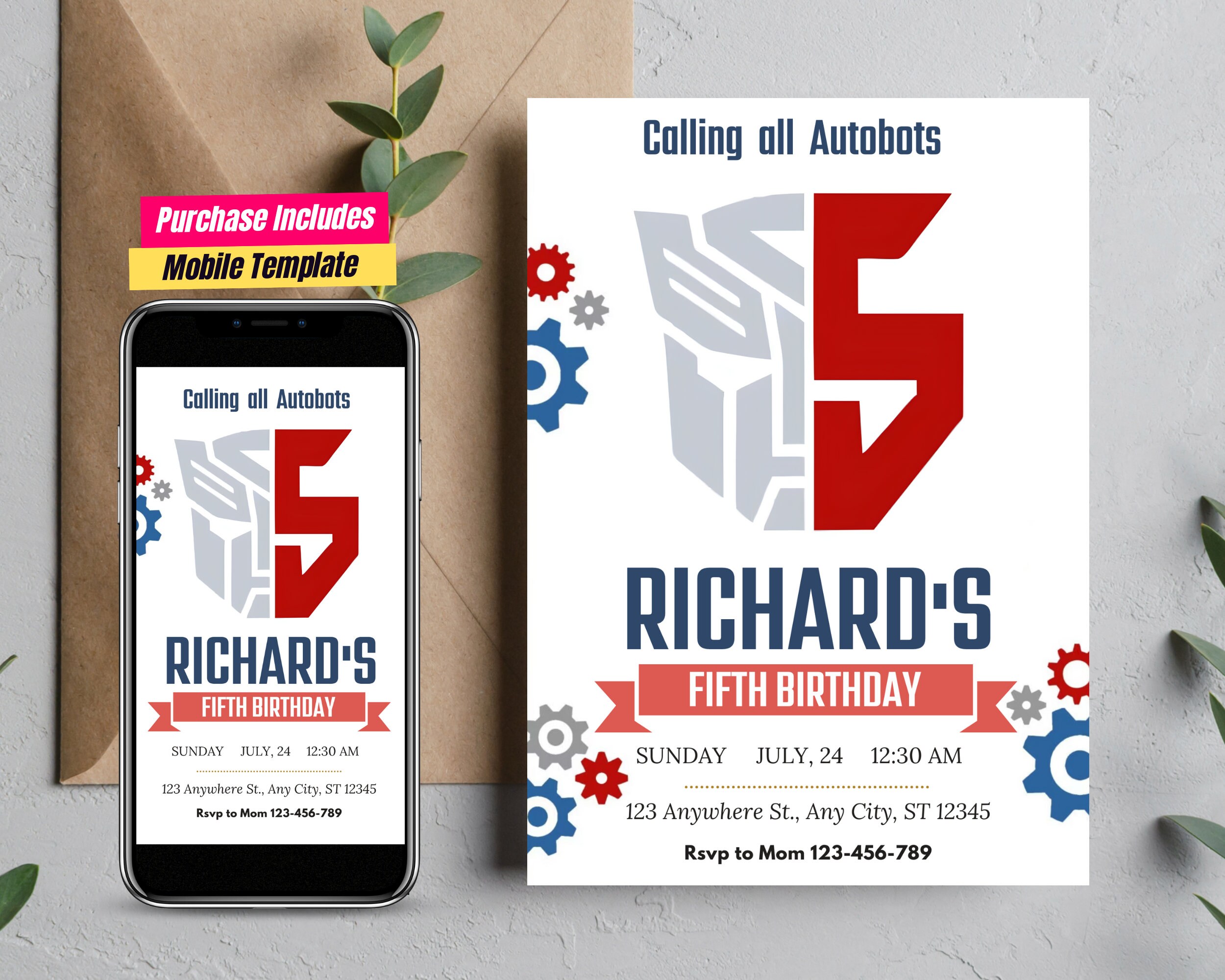 Editable Transformers Welcome Sign Birthday Party Birthday Invitations ...